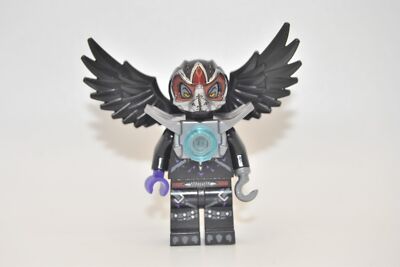 LEGO Figur Minifigur Minifigures LEGENDS OF CHIMA Razar Flat Silver ...