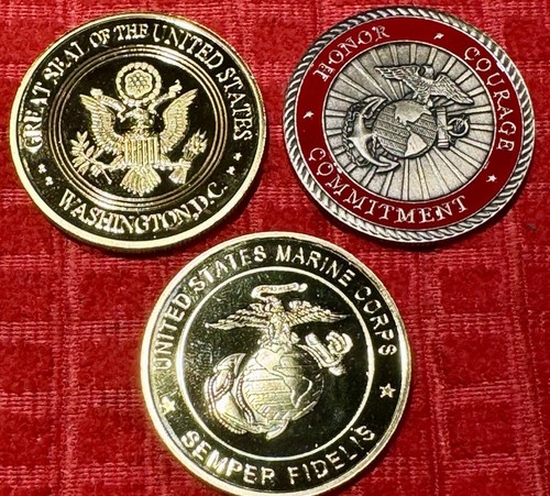 -United States Marines Commemorative coin, challenge coin, USMC SET OF ...