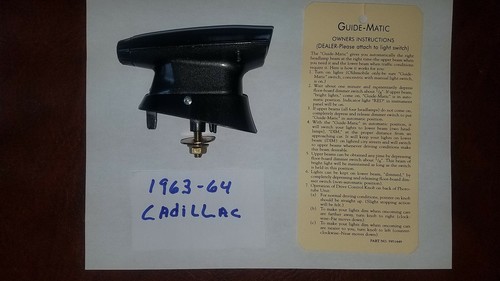 1963, 1964 Cadillac Guide-Matic automatic headlight dimming system ...