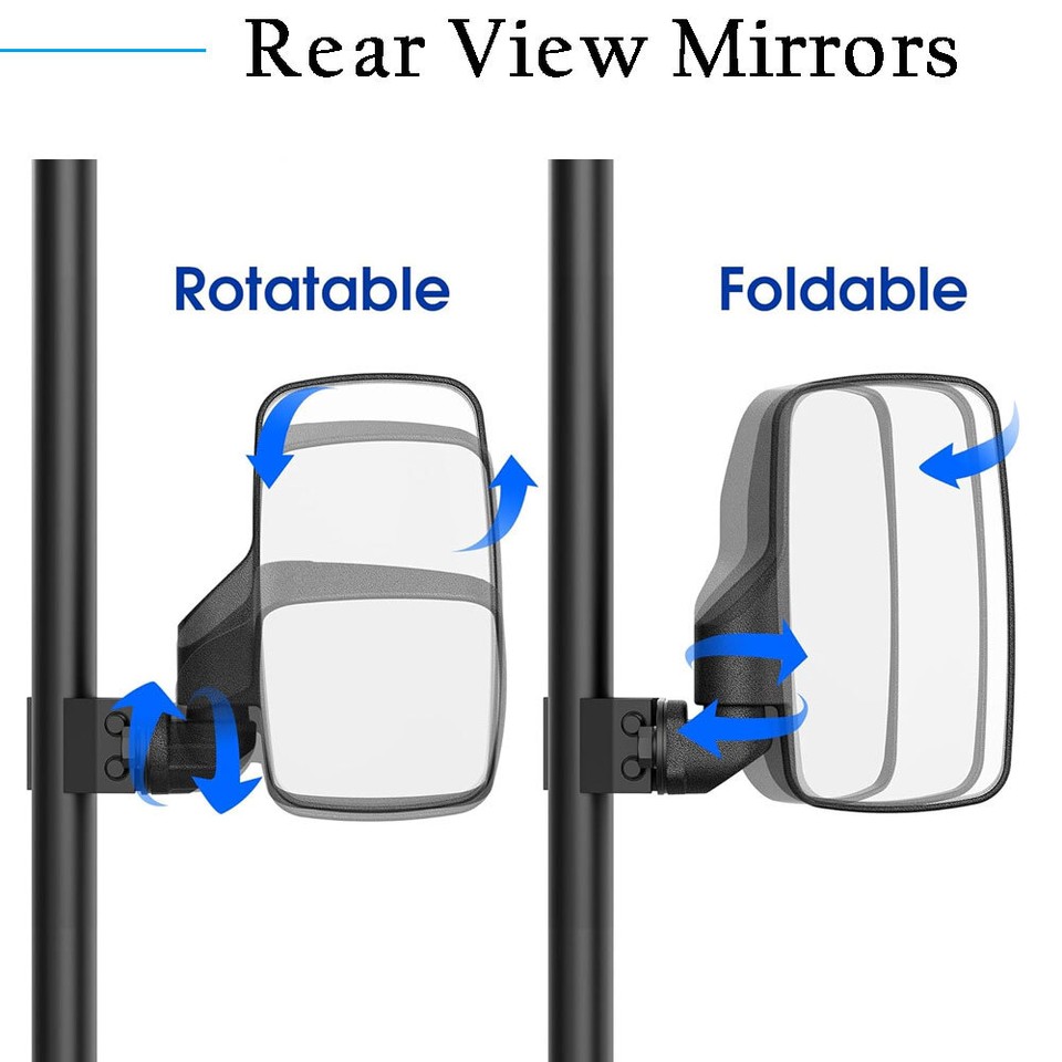 Ranger Side Rear View And Center Mirrors For Polaris Ranger 500 570 2017-2021 | eBay