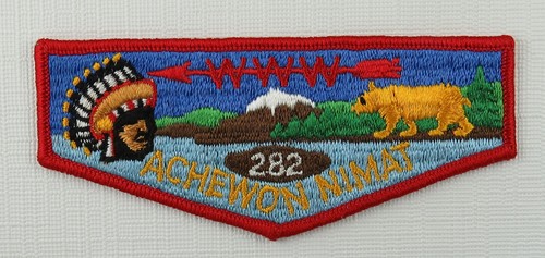 Achewon Nimat Lodge 282 OA Flap San Francisco Bay Area Council RED Bdr ...