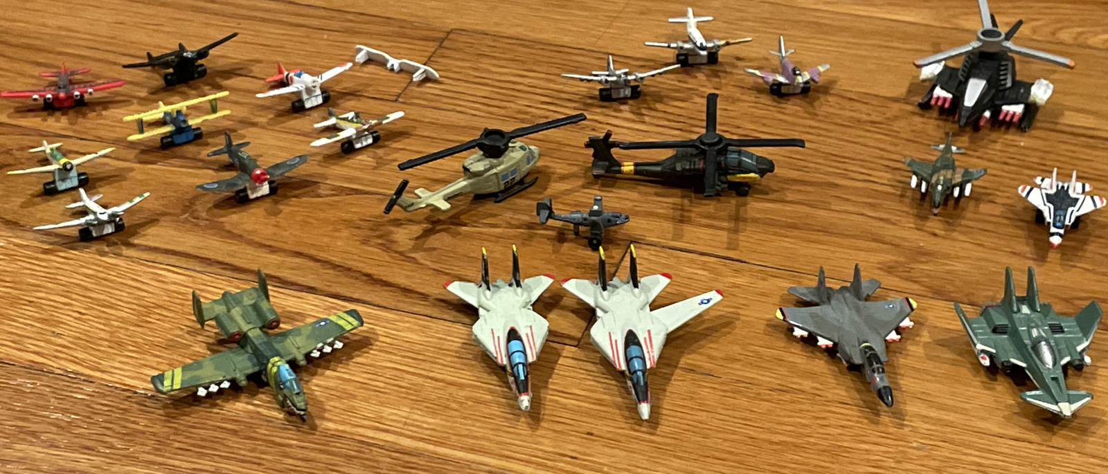 22 Micro Machines Planes Galoob- Military USAF Army Navy Jet Helicopter ...