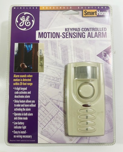 GE Keypad Controlled Wireless Motion-Sensing Alarm Smart Home NEW ...