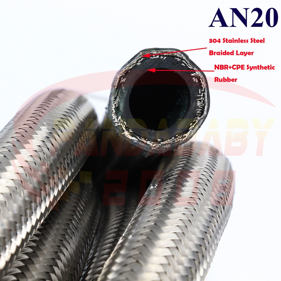 1M/3FOOT TRANSIMISSION OIL FUEL LINE GAS RADIATOR AN20 20AN -20 AN-20 ...