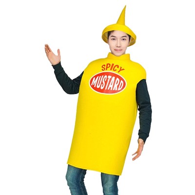 Mustard Costume Adult Holiday Clothes Photo Props Masquerade Suit with ...