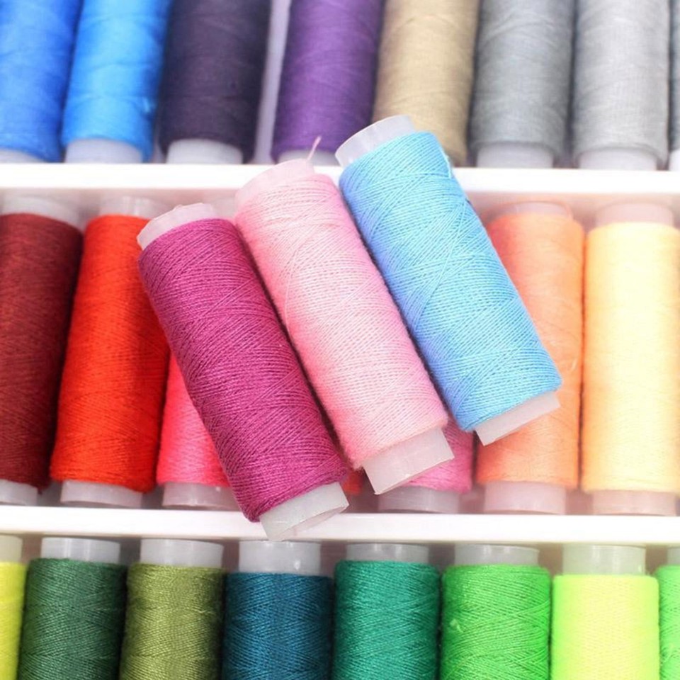 39Pcs Colored Sewing Thread Set Mixed Colors Polyester Spool Brand New ...