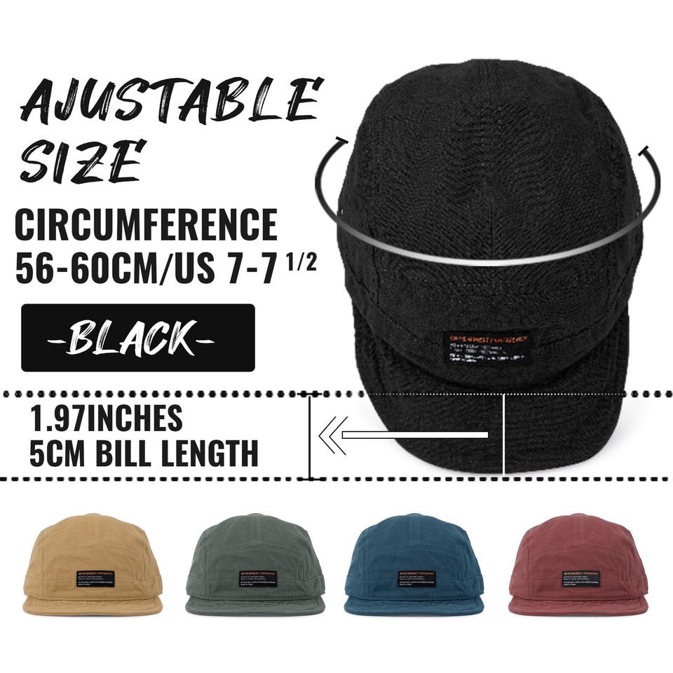 Short Brim Baseball Cap 5 Panel Hat Soft Short Bill One Size Dy09-green ...