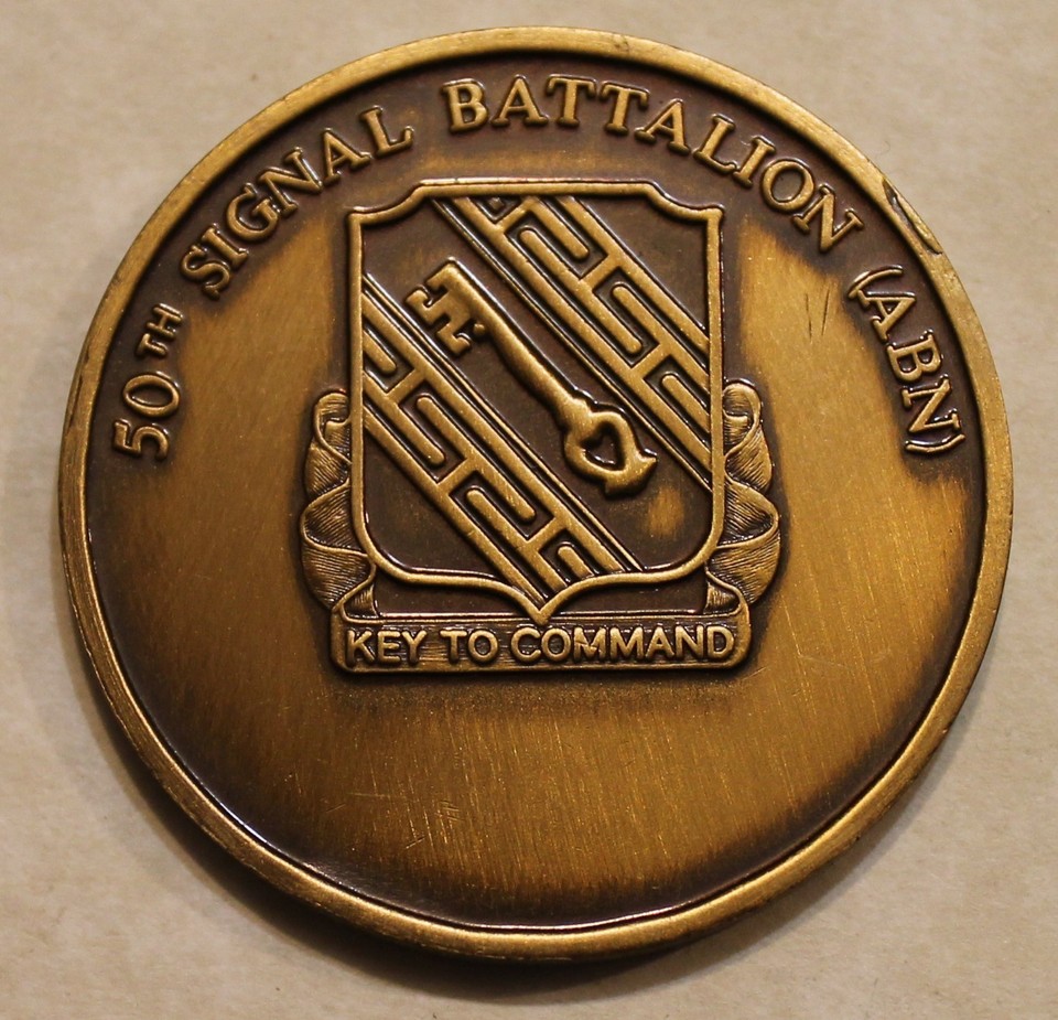 35th Signal Brigade Airborne 50th Signal Battalion Army Challenge Coin ...