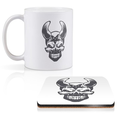 1 Mug & 1 Square Coaster Demon Devil Skull Anarchy Cult #56045 | eBay