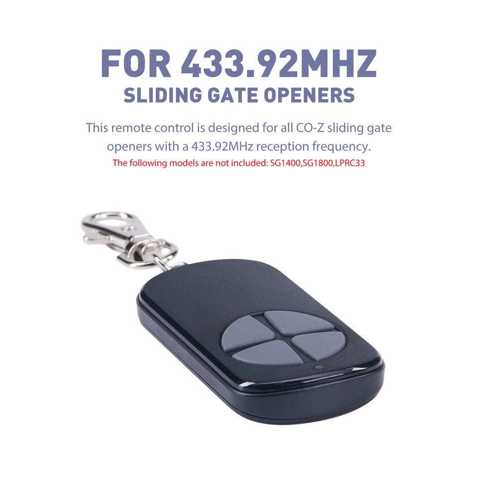 Remote Control Wireless Backup Key for 433.92MHz Automatic Sliding Gate ...