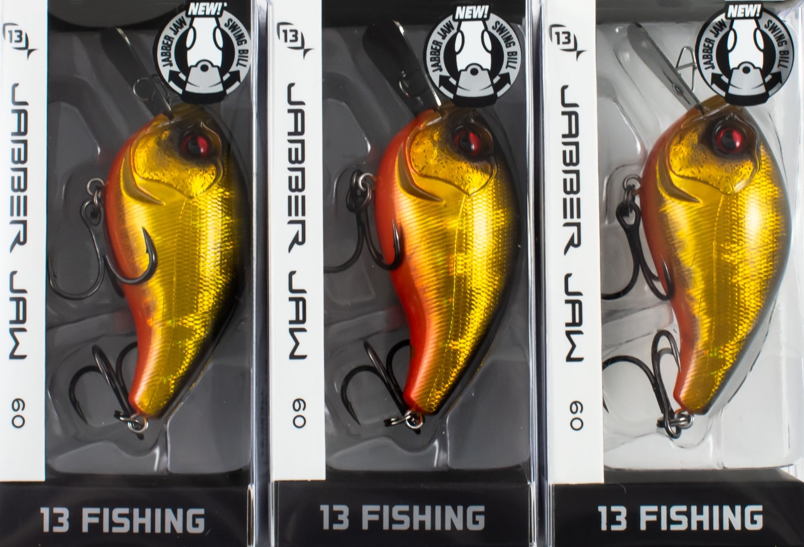 (LOT OF 3) 13 FISHING JABBER JAW 60 9/16OZ JJC60-67 GOLDILOCKS CP2482 ...