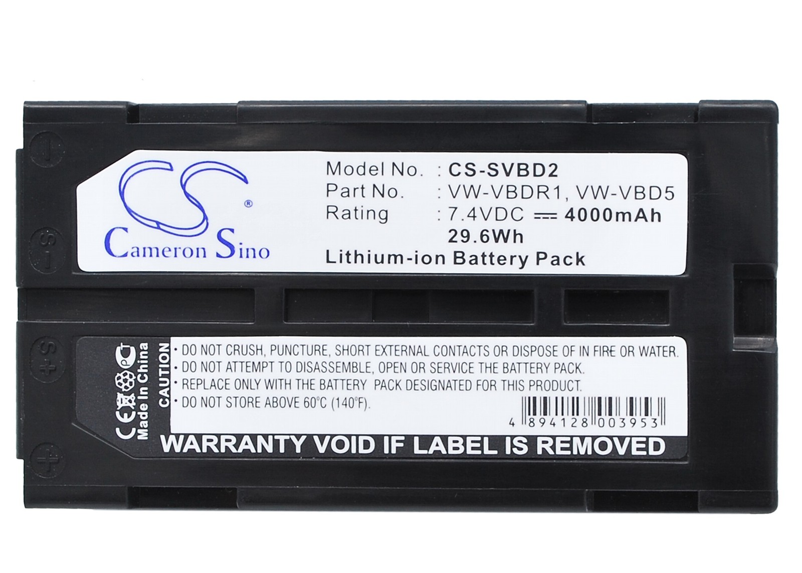 Premium Battery for Panasonic NV-DX110, NV-DJ1, GA-EZ20, NV-DS5EN, NV ...