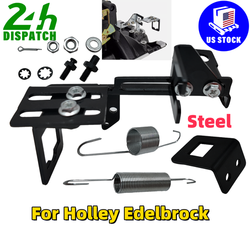 For Holley Edelbrock w/Springs&Linkage Studs Throttle&Kickdown Cable ...