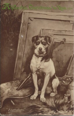 Vintage Dog 'Trefel' Smooth Haired Fox Terrier Tuck & Sons' #2802 1904 ...