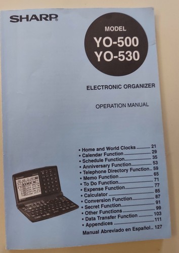 Sharp Electronic Organizer Instruction Manual | eBay