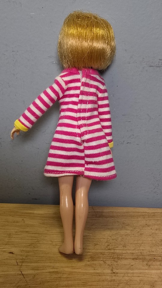 Lottie Doll Blonde Hair Bob Striped Dress Arklu 7" Poseable Girl Figure ...