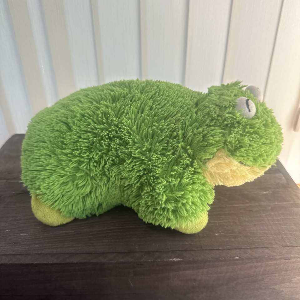 Pee-Wees Pillow Pets Frog Green Stuffed Plush Pee Wee 12" 2010 Lil Frog ...