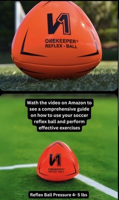 4-5lb Soccer Reflex & Reaction Ball Orange for Agility, Reflex Speed ...