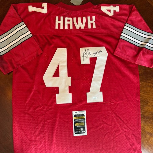 AJ Hawk Signed Autographed Ohio State Buckeyes Jersey JSA COA Packers ...