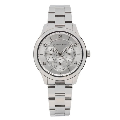 Michael Kors Runway 38mm Steel Silver Dial Ladies Quartz Watch MK6587 ...