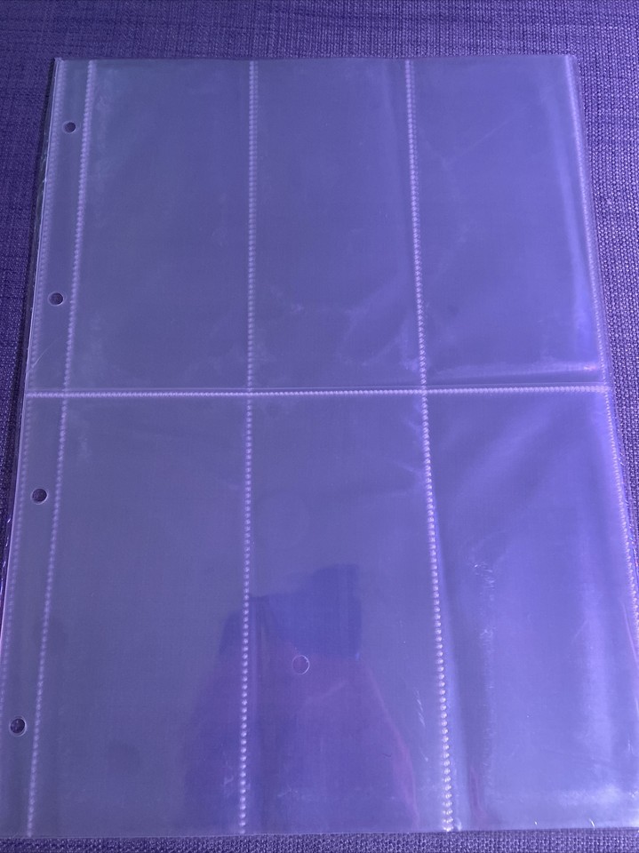 10x 6-Pocket Vertical Banknote Album Pages for 4-Ring Binders Refill | eBay