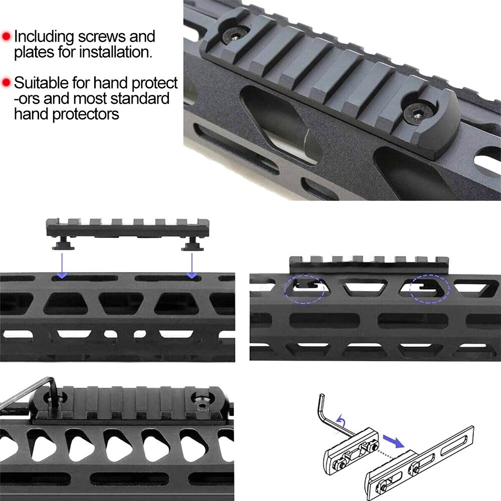 Mlok Aluminum/Picatinny Rail Weaver Polymer Rail Set 3 5 7 9 11 13 ...