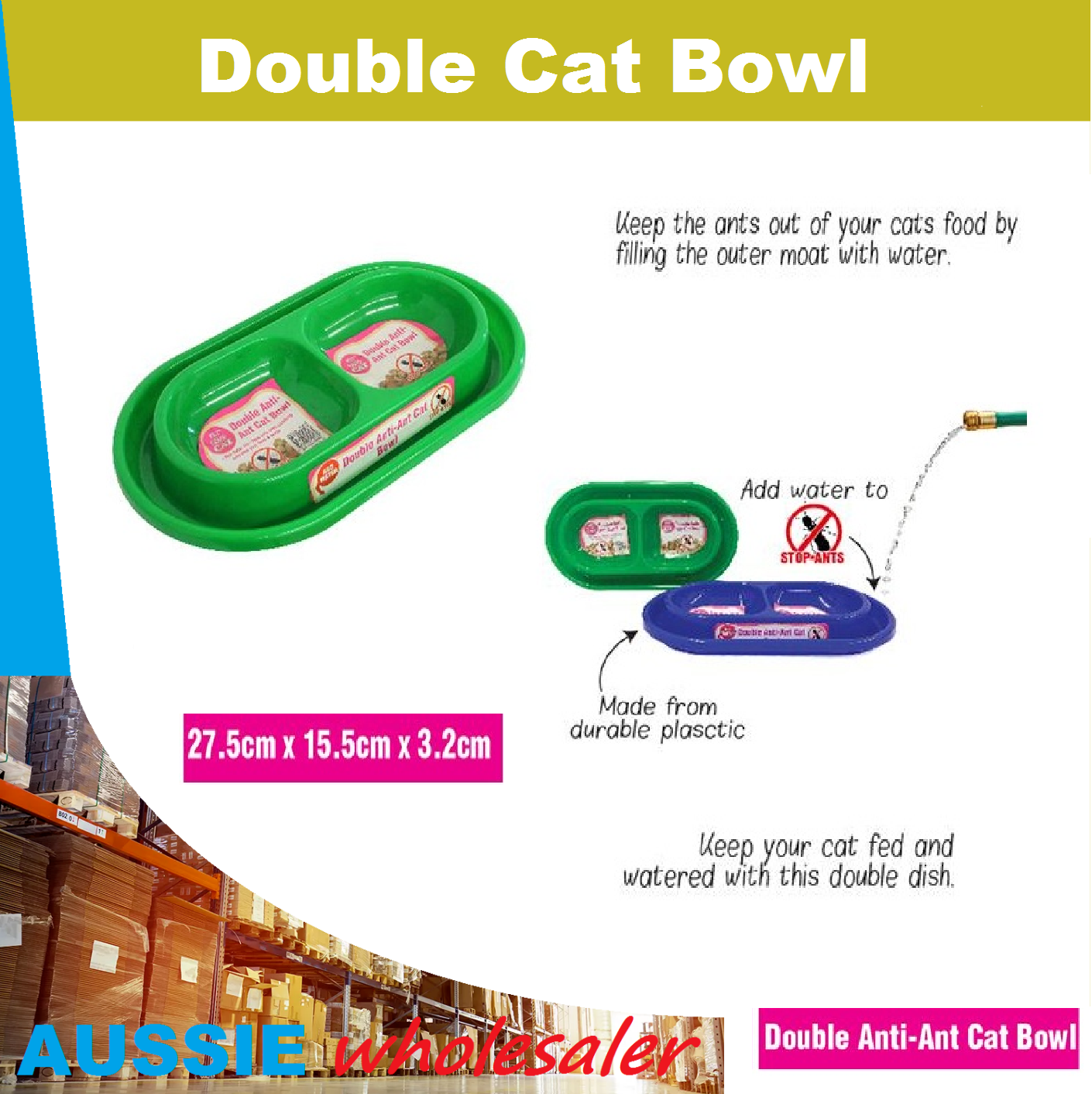 Au Cat Anti-Ant Gulp Pet Cat Slow Slip Food Healthy Feed Interactive ...