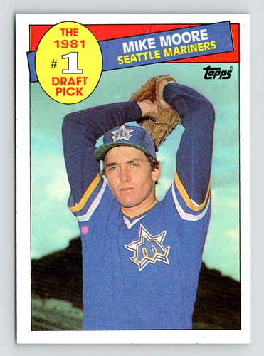 1985 Topps Card, #279 Mike Moore, Seattle Mariners, 1981 No. 1 Draft ...