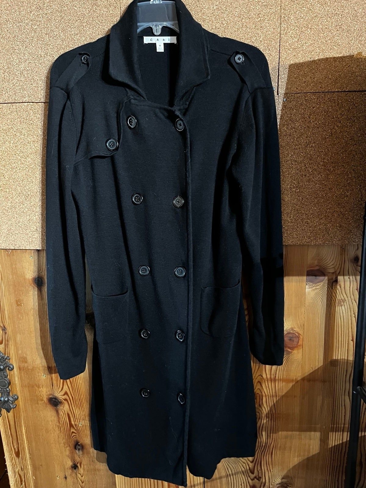 CAbi French Sweater Trench style Coat Long Soft Size … - Gem