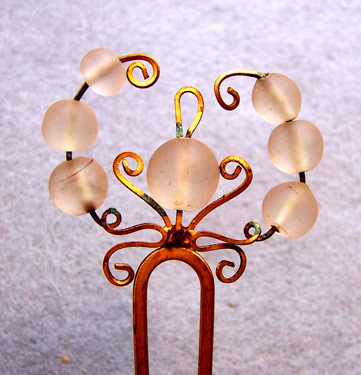 Two openwork filigree hair combs with glass stones | eBay