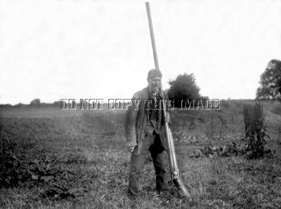 ANTIQUE REPRODUCTION HUGE PUNT GUN DUCK GOOSE HUNTING BOAT 8X10 ...