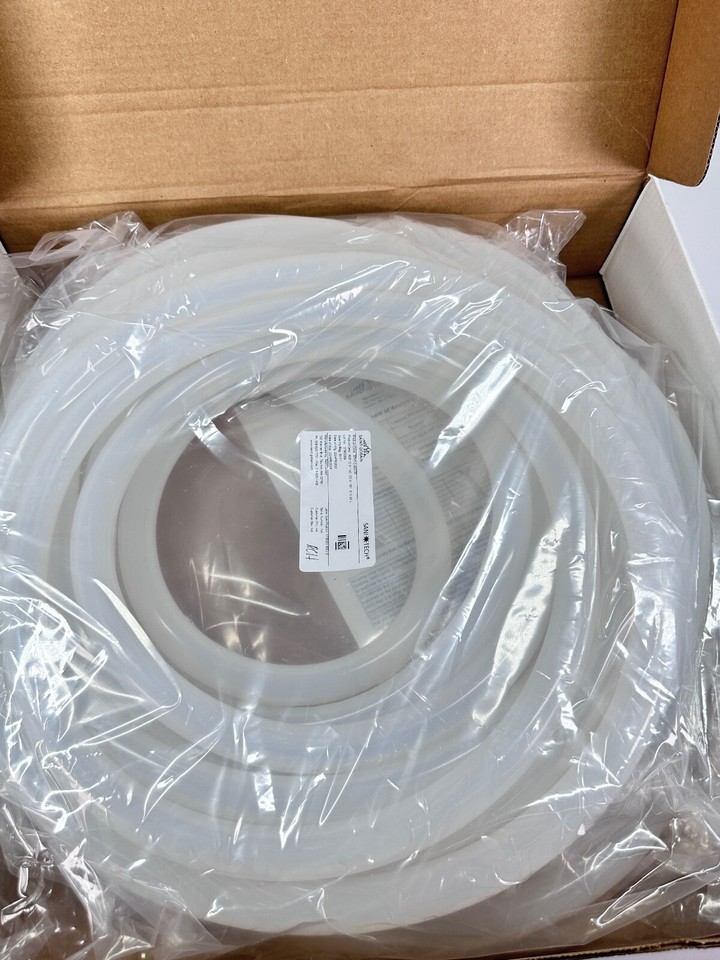 Sani-Tech Platinum Cured Sanitary Silicone Tube STHT-C-625-5F 1" OD 5/8 ...