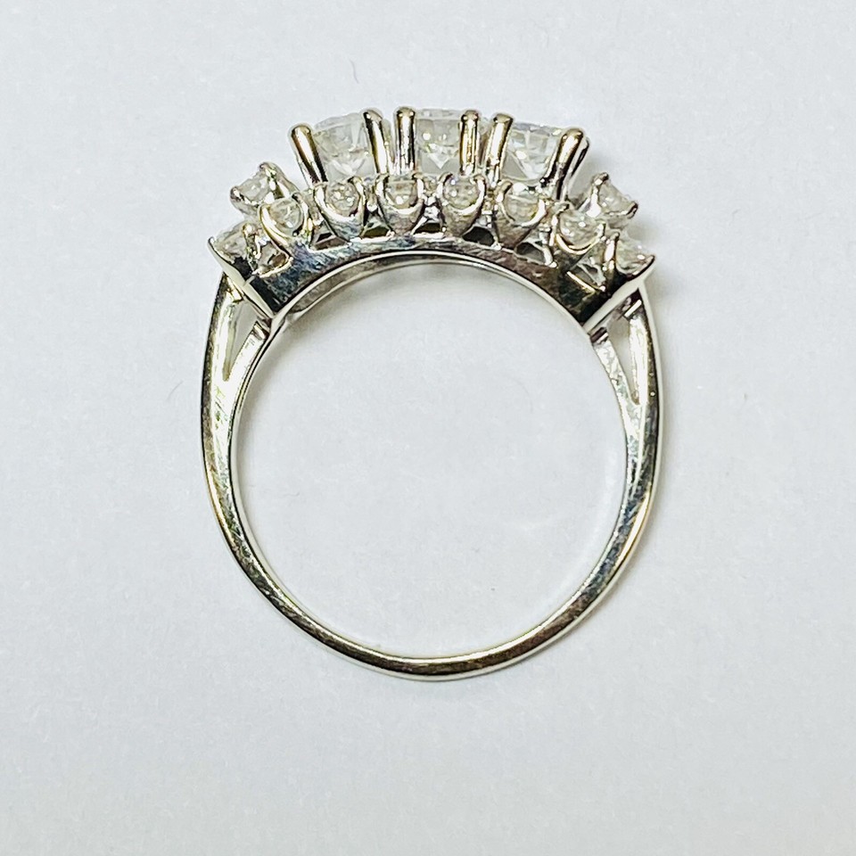 GG Certified 14K White Gold 2.64ctw Diamond Size 8.5 Ring 5.4g Value ...