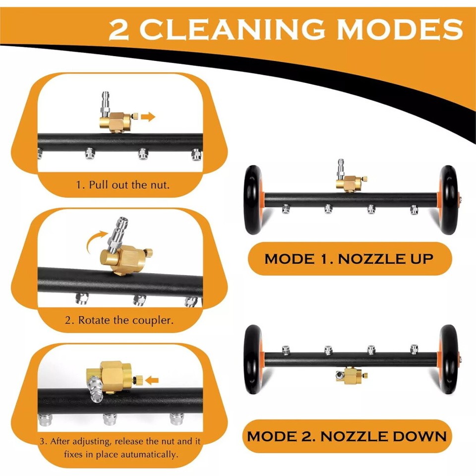 Pressure Power Washer Undercarriage Under Car Cleaner 24" 4000 PSI ...