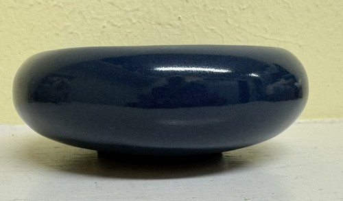 Vtg FRANKOMA Footed Bowl #212-3 ~ 5-3/4” Round x 2” High ~ Navy/Dark ...