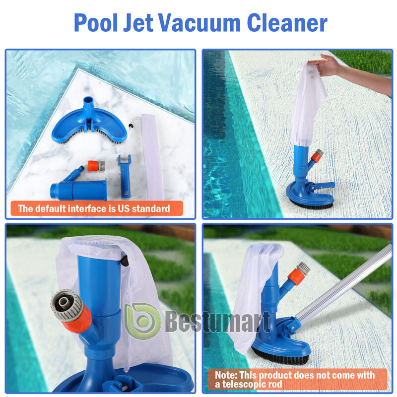 Swimming Pool Spa Suction Vacuum Head Cleaner Cleaning Pond Tool Kit ...