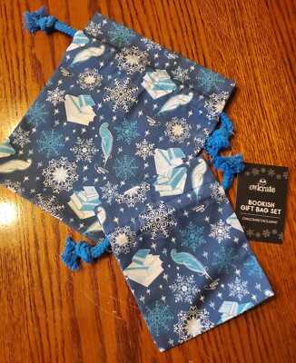 Owlcrate Exclusive Bookish Gift Bag Set, Cotton, Drawstring, Band New ...