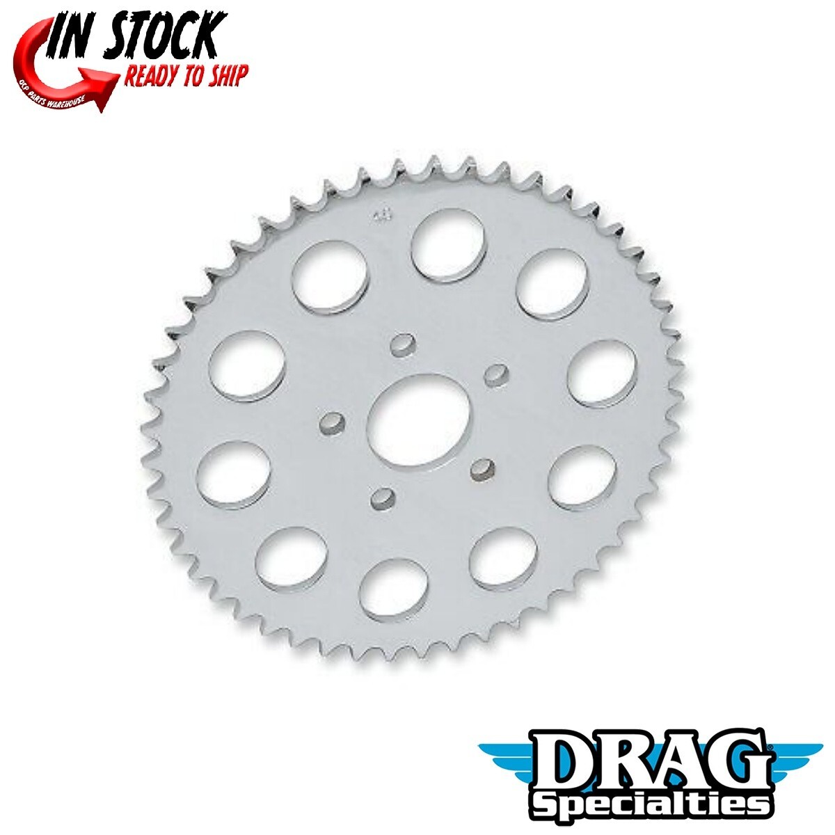 Drag Specialties 1210-0364 48-Tooth Chrome 530 Chain Conversion Rear ...