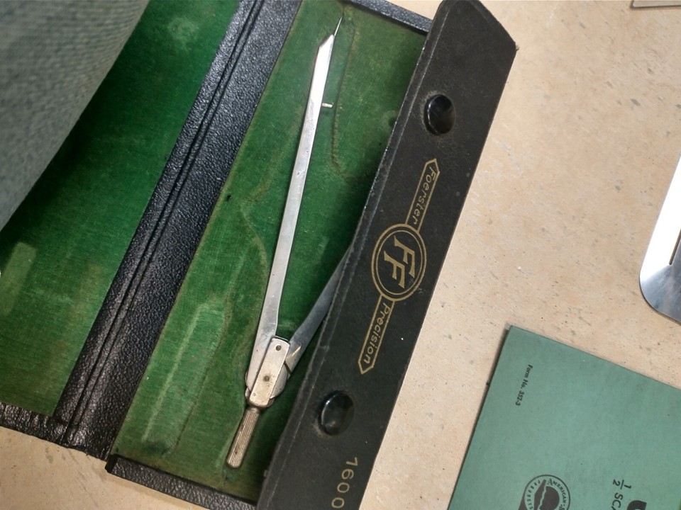 Vintage Dietzgen Drafting Tool Lot Ruling Pens, Scale Rulers, Architect ...