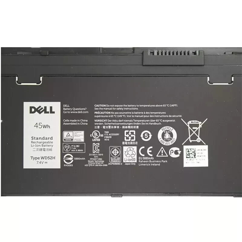 Genuine 45Wh WD52H Battery For Dell Latitude E7240 E7250 GVD76 YDN87 ...