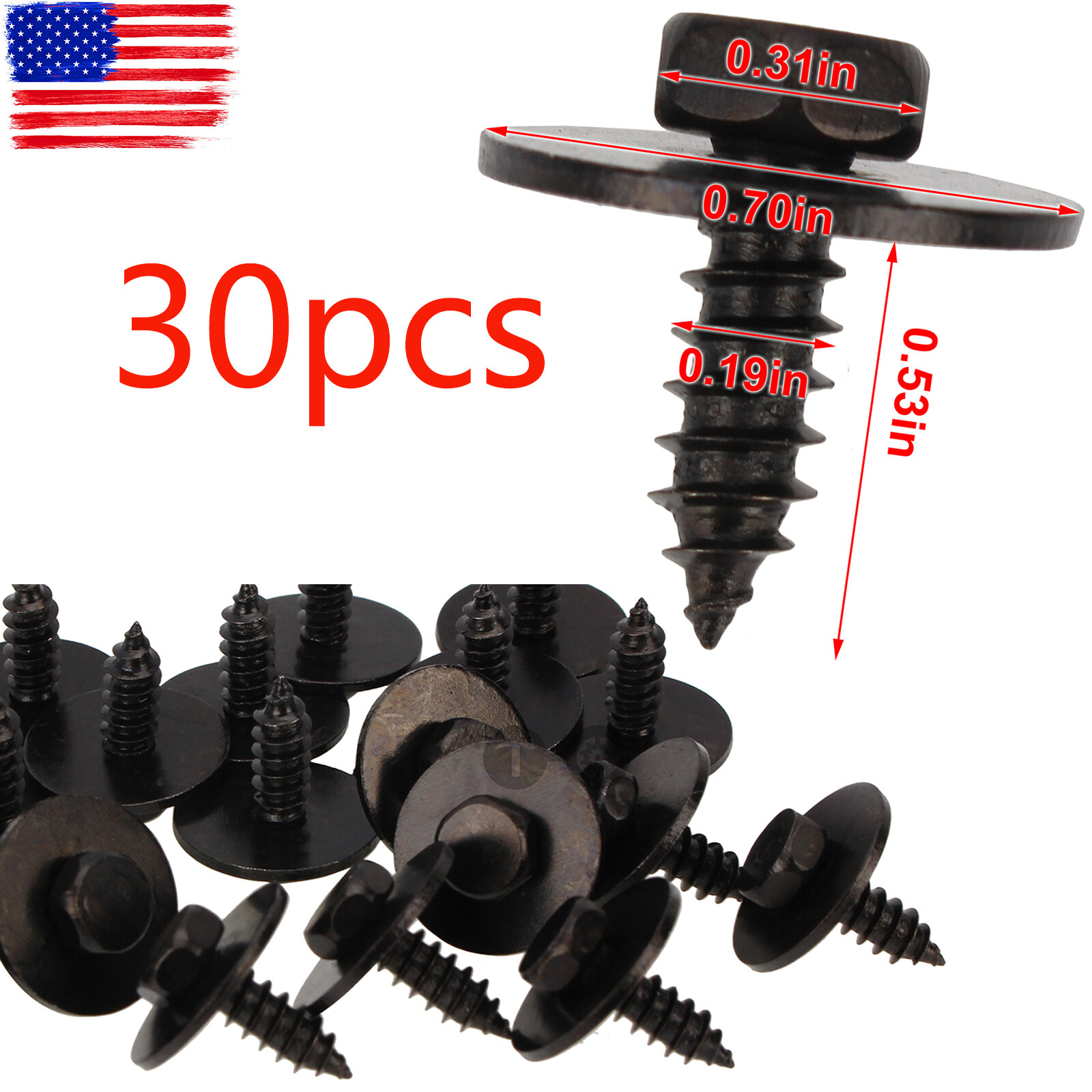 30X Hex Head Screw Fender Liner Splash Shield Trim For BMW 07147129160 ...