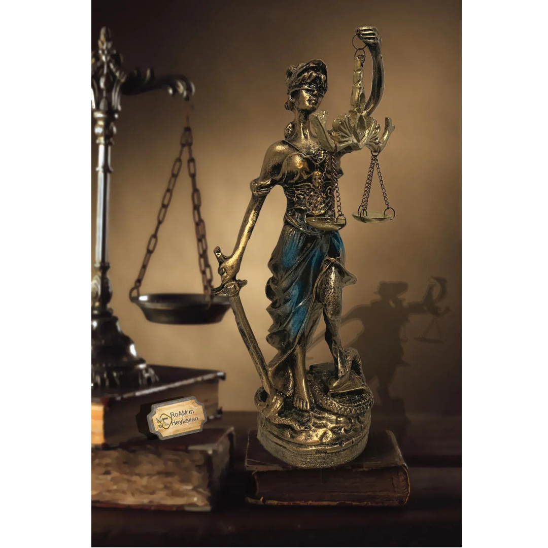 Lady Scales of Justice Statue, Law Office Decoration, Handmade Gift ...