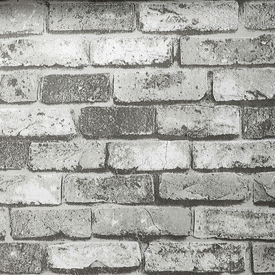 Grey 3D Brick Effect Wallpaper Realistic Grey Slate Stone Vintage ...