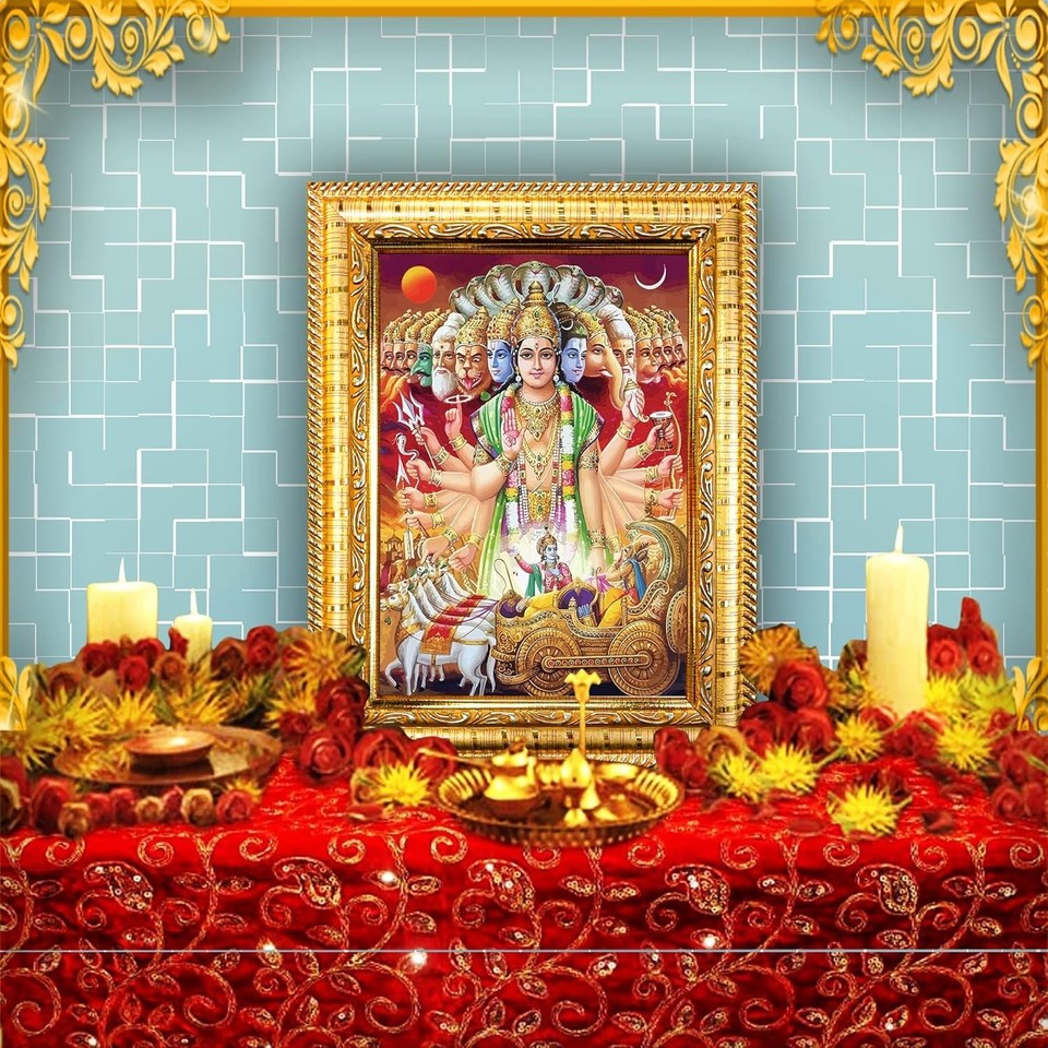 Lord Krishna Virat Roop Wall Engineered Wood Photo Frame | eBay