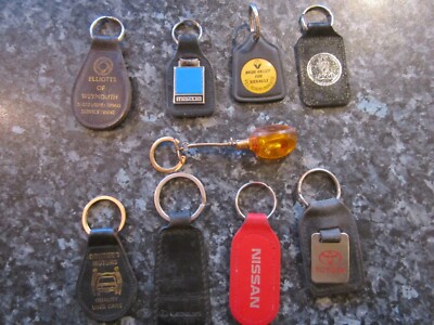 KEYRING BUNDLE VINTAGE KEYRINGS JOB LOT COLLECTION x 9 Car Motoring ...