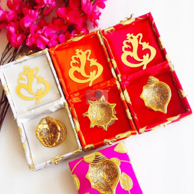 Wedding Party Favor Gift Box with Diya Candy Boxes Jewelry Organza ...