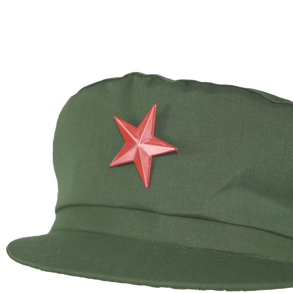 Communist Party Red Army Uniform Hat w/ Star Chinese Chairman Mao ...