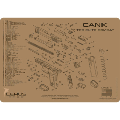 For CANIK® TP9 ELITE COMBAT PRO MAT Handgun Gun Cleaning Mat Cerus Gear ...