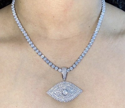 Evil Eye Icy Necklace | eBay