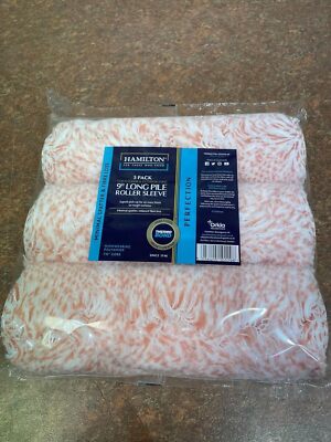 3 x 9" Hamilton Perfection Long Pile Paint Roller Sleeves (1291203-90 ...